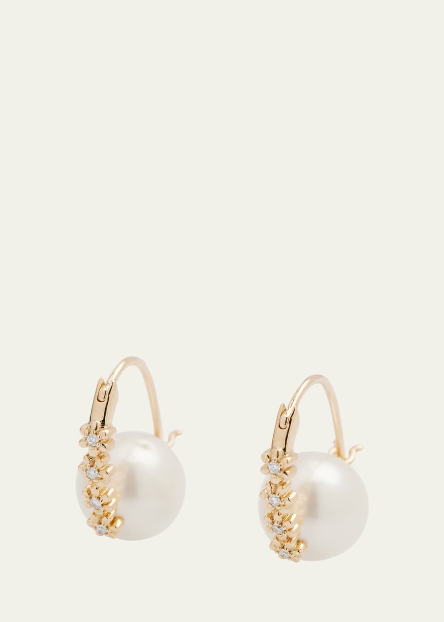 Sydney Evan Daisy and Pearl Bead Earrings - Bergdorf Goodman