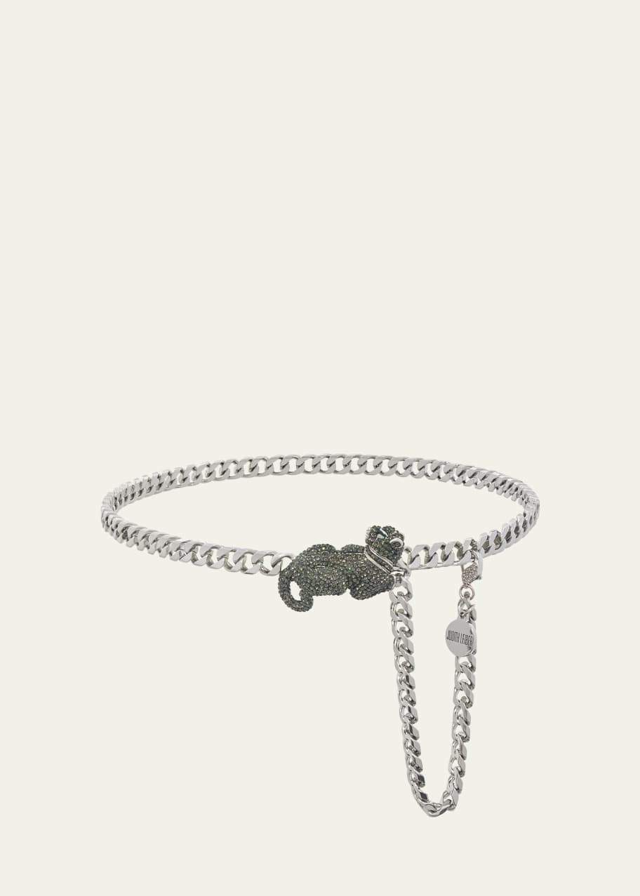 Judith Leiber Couture Crystal Big Cat Chain Belt - Bergdorf Goodman