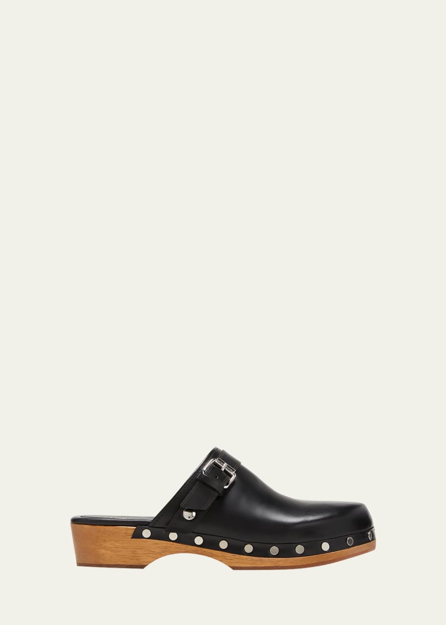Isabel Marant Thalie Leather Clogs - Bergdorf Goodman