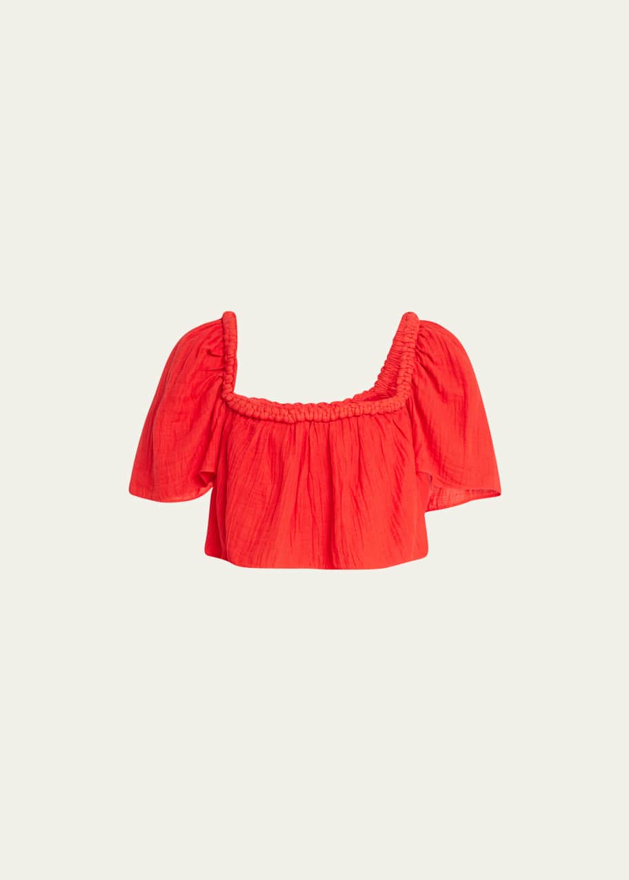 red square neck top