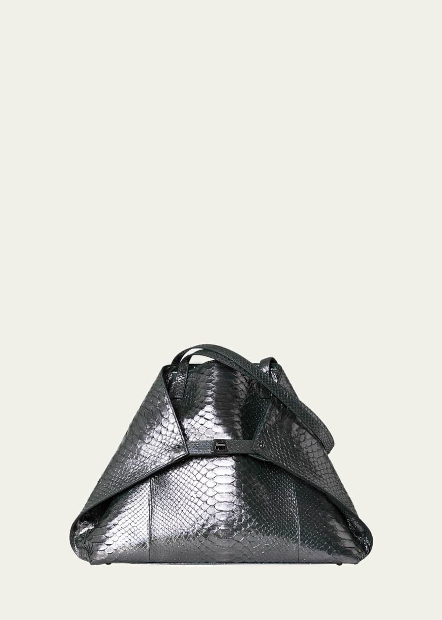 Akris Ai Medium Python-Embossed Shoulder Bag - Bergdorf Goodman