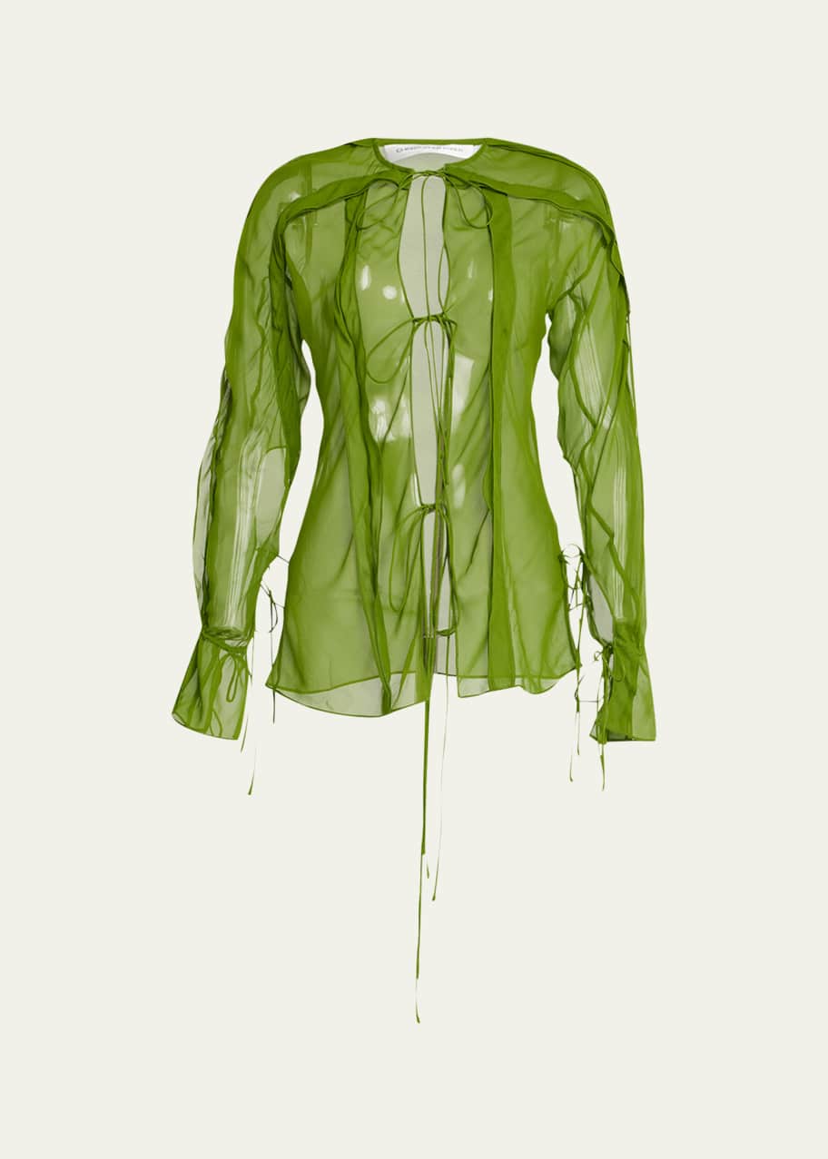 Christopher Esber Floating Sheer Lapped Shirt - Bergdorf Goodman