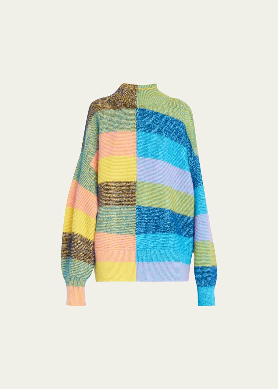CHRISTOPHER JOHN ROGERS Colorblock Marled Oversized Sweater - Bergdorf ...