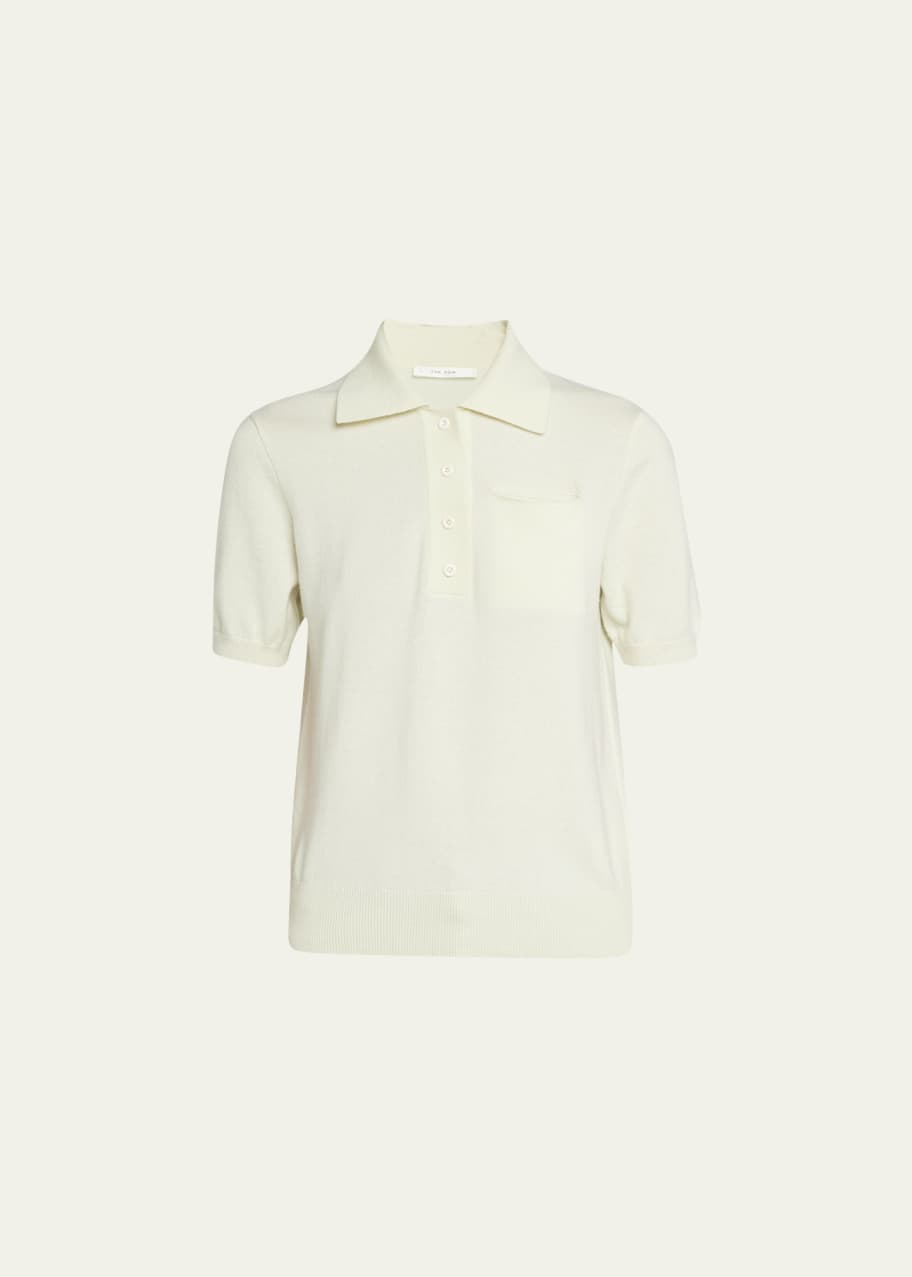 THE ROW Olin Cashmere Polo Top - Bergdorf Goodman