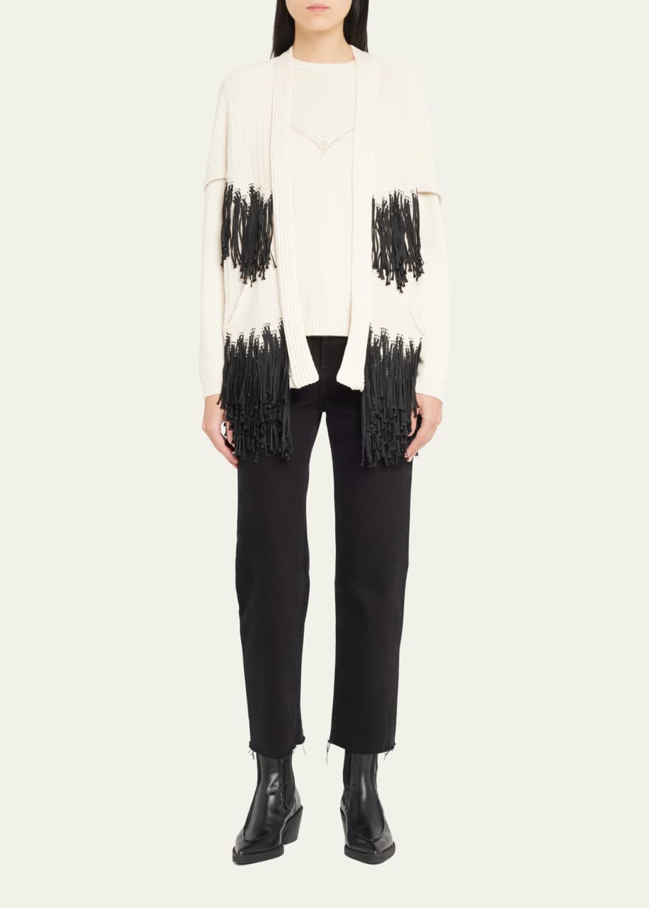 Zero + Maria Cornejo Fringe Hex Shrug - Bergdorf Goodman