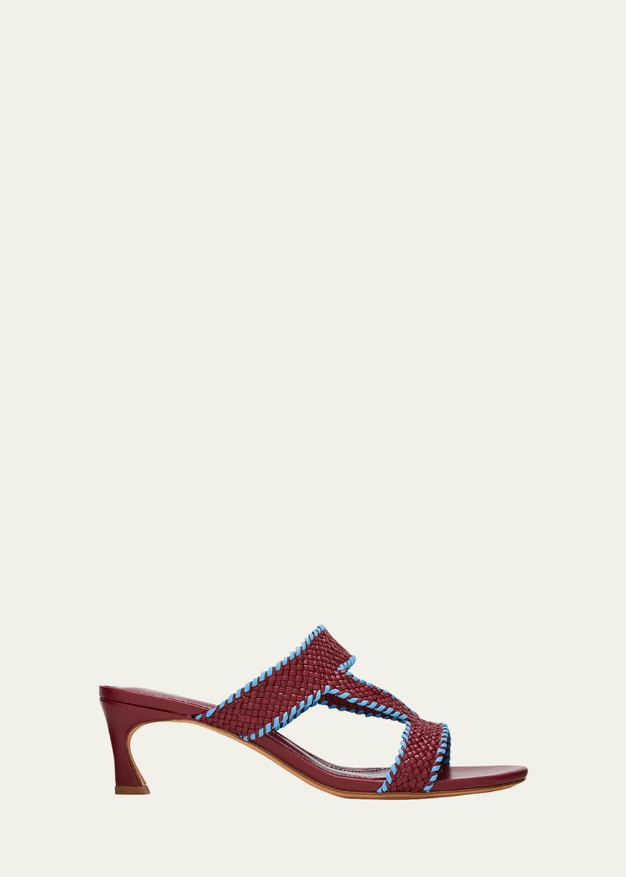 Alexandre Birman Giorgia Bicolor Woven Mule Sandals - Bergdorf Goodman