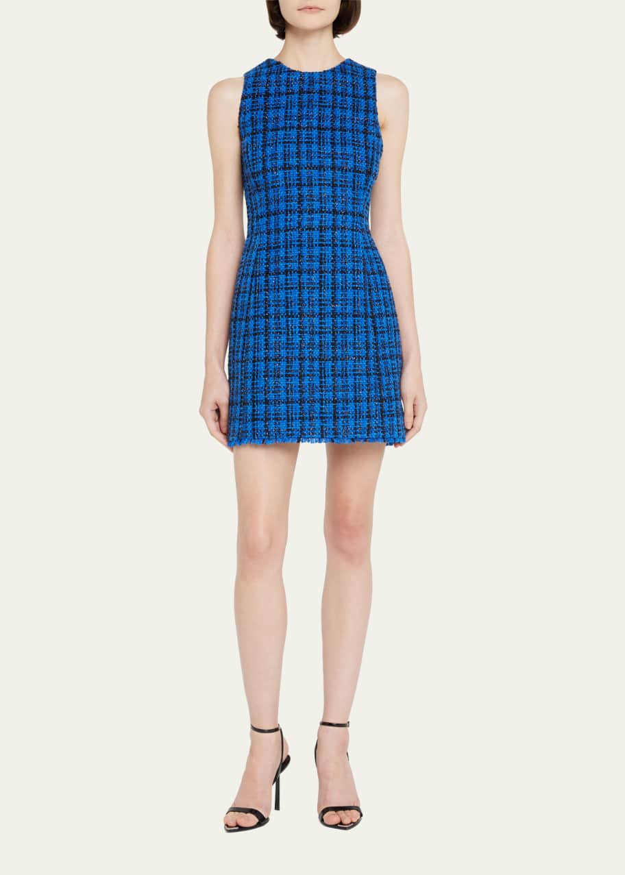 Alice + Olivia Clyde Tweed Mini Shift Dress - Bergdorf Goodman