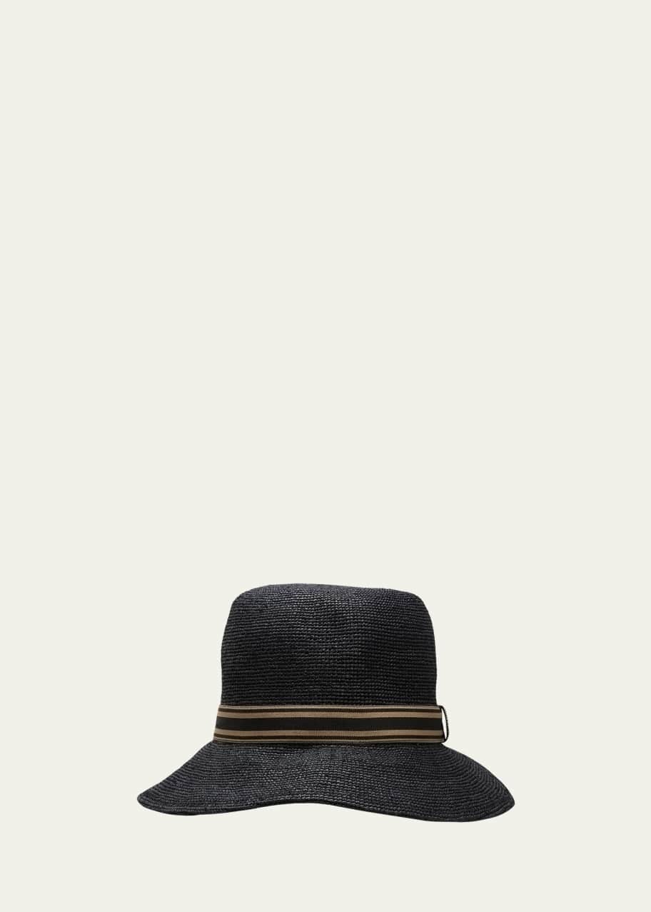 Brunello Cucinelli Raffia Hat With Monili Ribbon Band - Bergdorf Goodman