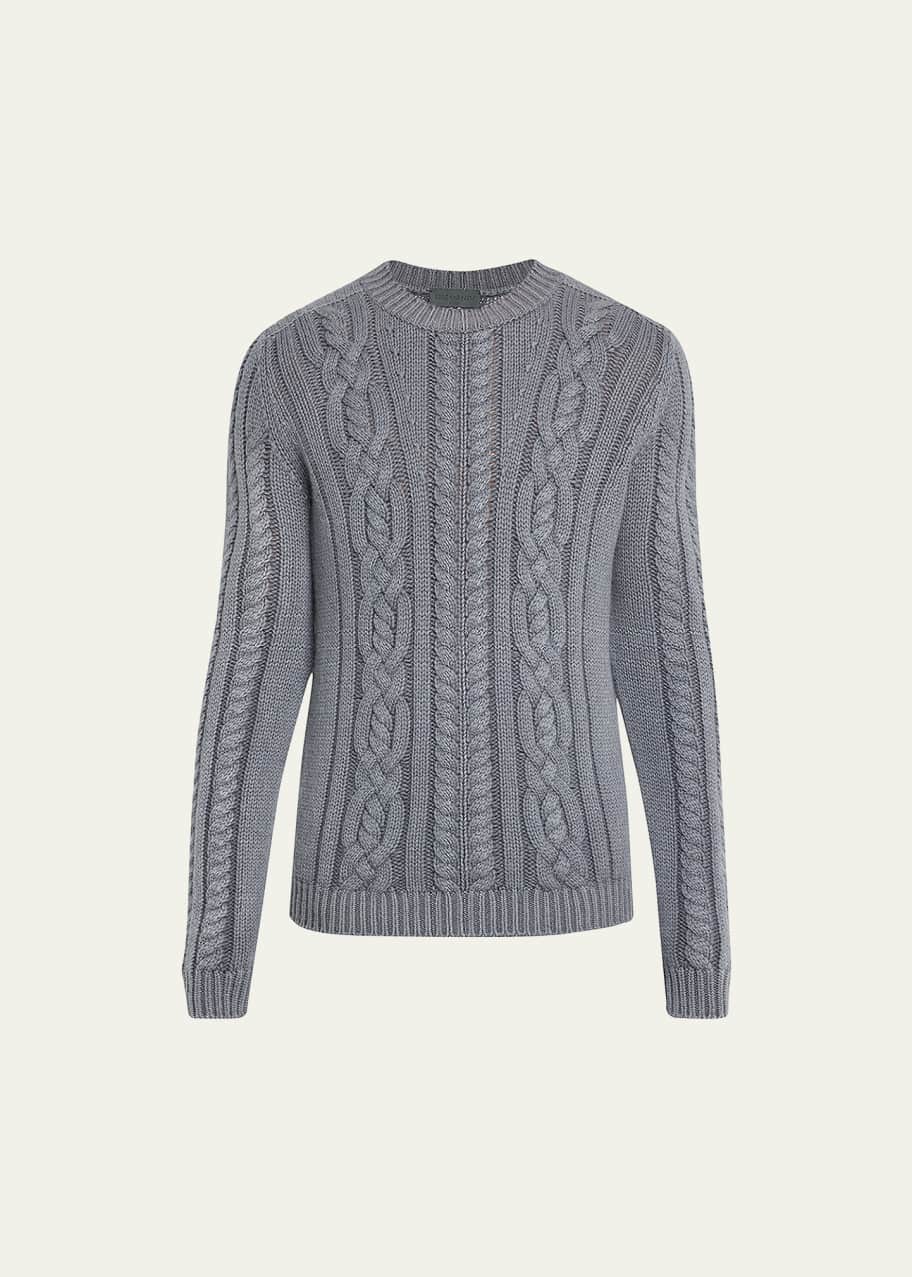 Iris Von Arnim Mens Cashmere Cable Knit Sweater Bergdorf Goodman
