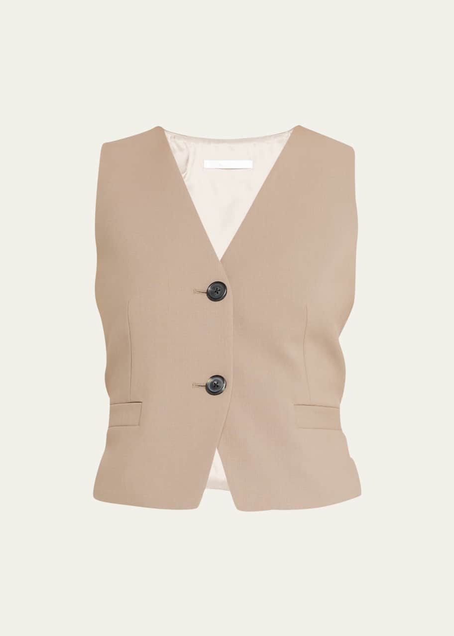 Helmut Lang Open-Back Tuxedo Vest - Bergdorf Goodman