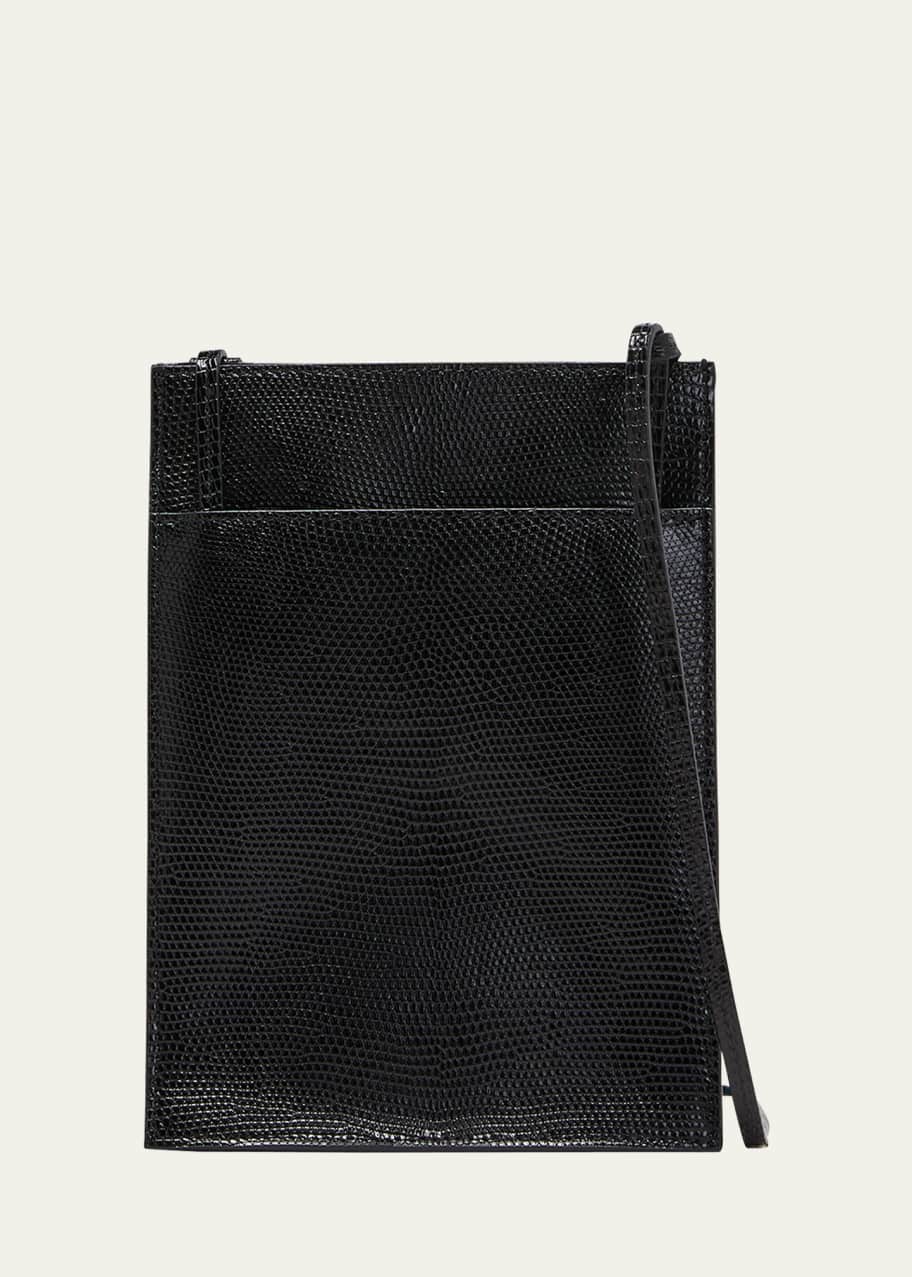 THE ROW Debee Phone Shoulder Bag in Lizard and Leather - Bergdorf Goodman