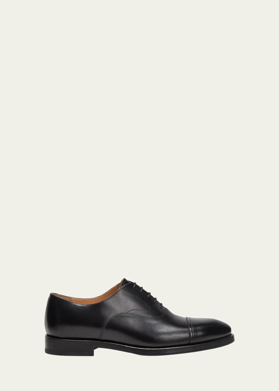 Brunello Cucinelli Men's Calf Leather Cap-Toe Oxfords - Bergdorf Goodman