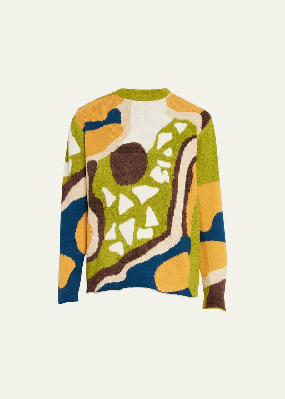 The Elder Statesman Men's Multicolor Maze Textured Sweater - Bergdorf ...