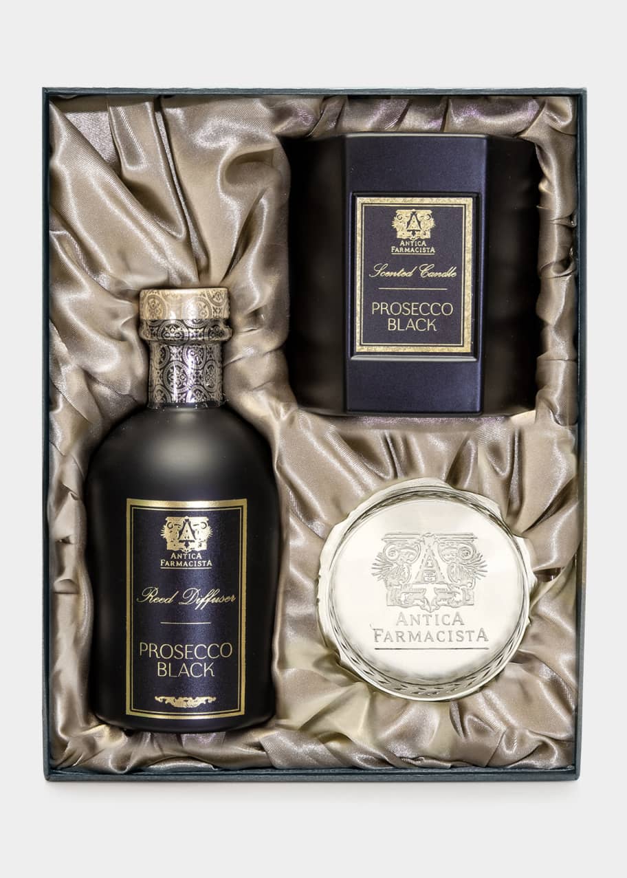 Antica Farmacista Prosecco Black Diffuser, Candle, & Tray Gift Set ...