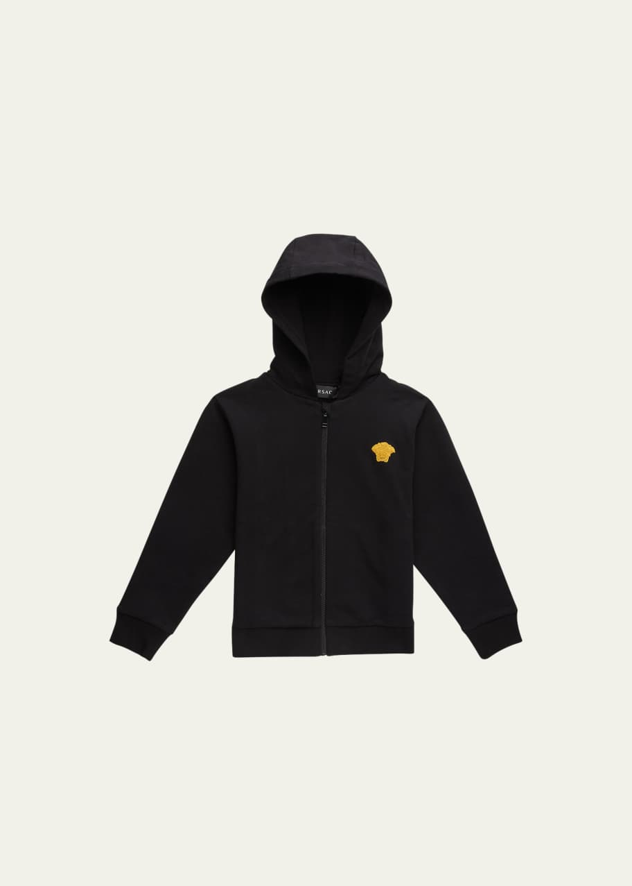 Versace Boy's Zip-Front Medusa Hoodie, Size 4-6 - Bergdorf Goodman