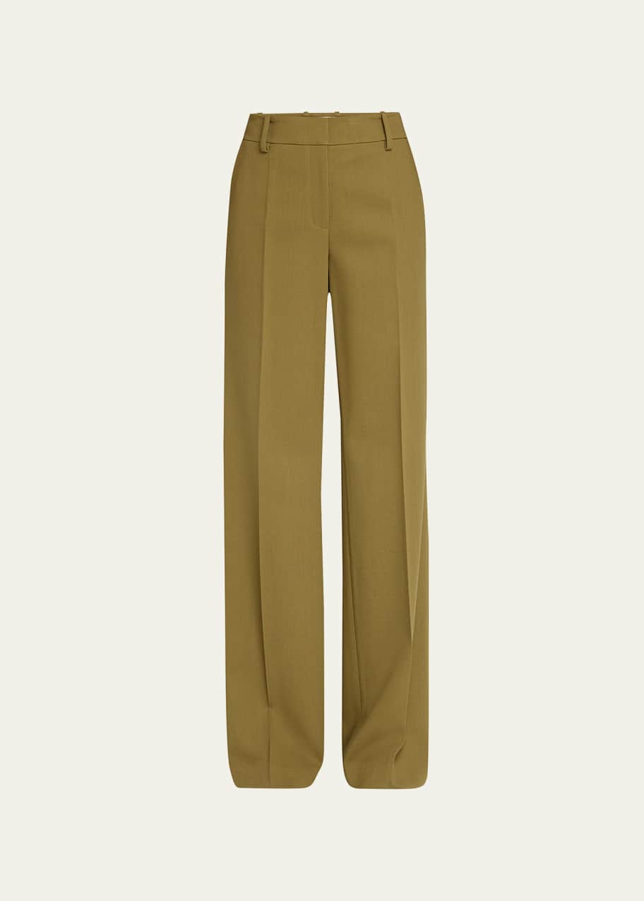 Lafayette 148 New York Sullivan High-Rise Straight-Leg Wool Pants ...