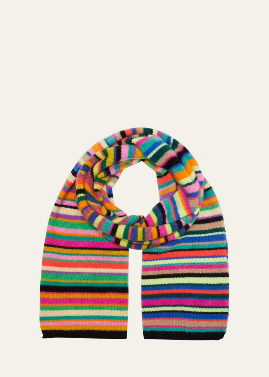 The Elder Statesman Men's Cashmere Ultra Stripe Scarf - Bergdorf Goodman