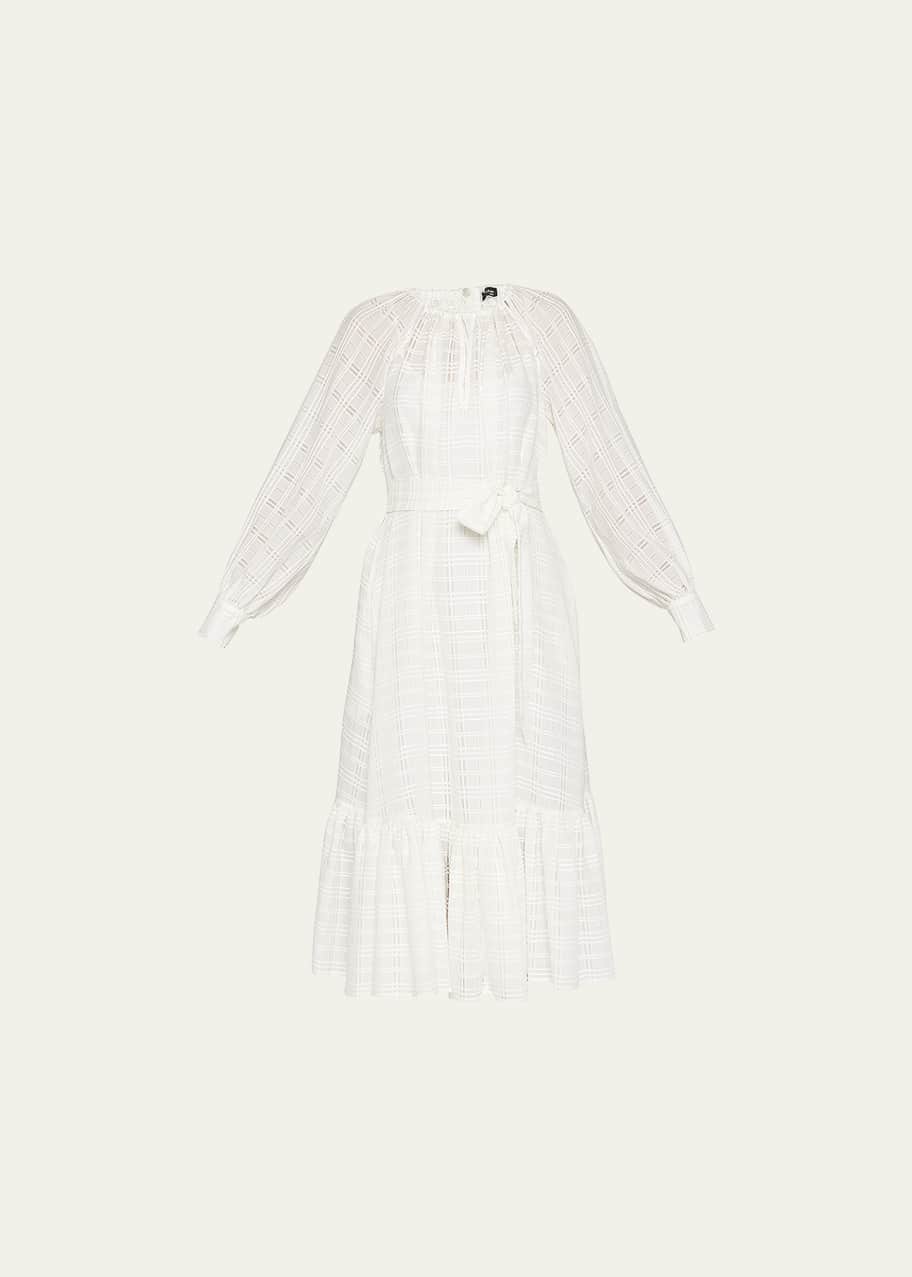 Kiton Belted Keyhole Cotton Midi Dress - Bergdorf Goodman