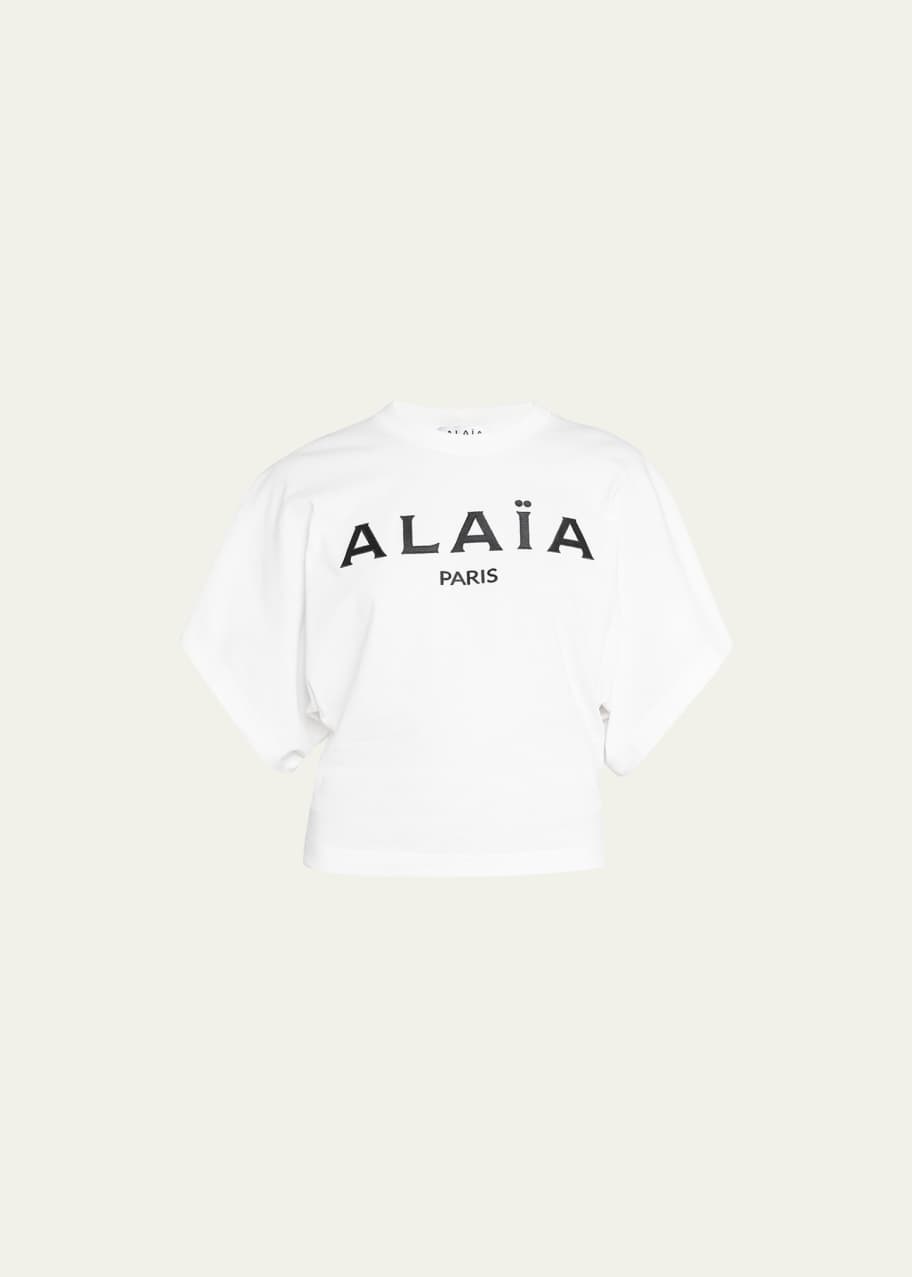 ALAIA Logo-Print Fitted T-Shirt - Bergdorf Goodman
