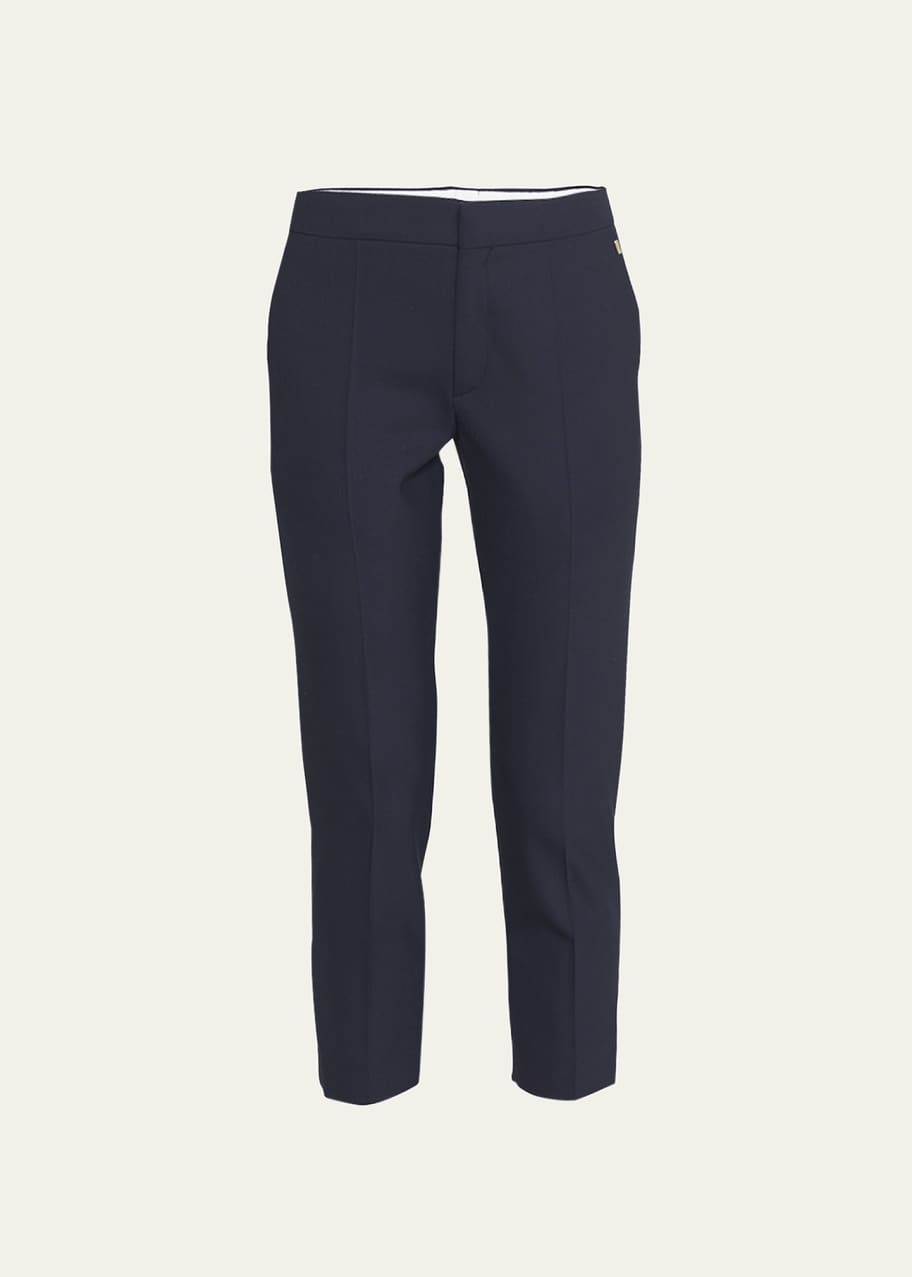 Chloe Stretch Wool Tapered-Leg Crop Pants - Bergdorf Goodman