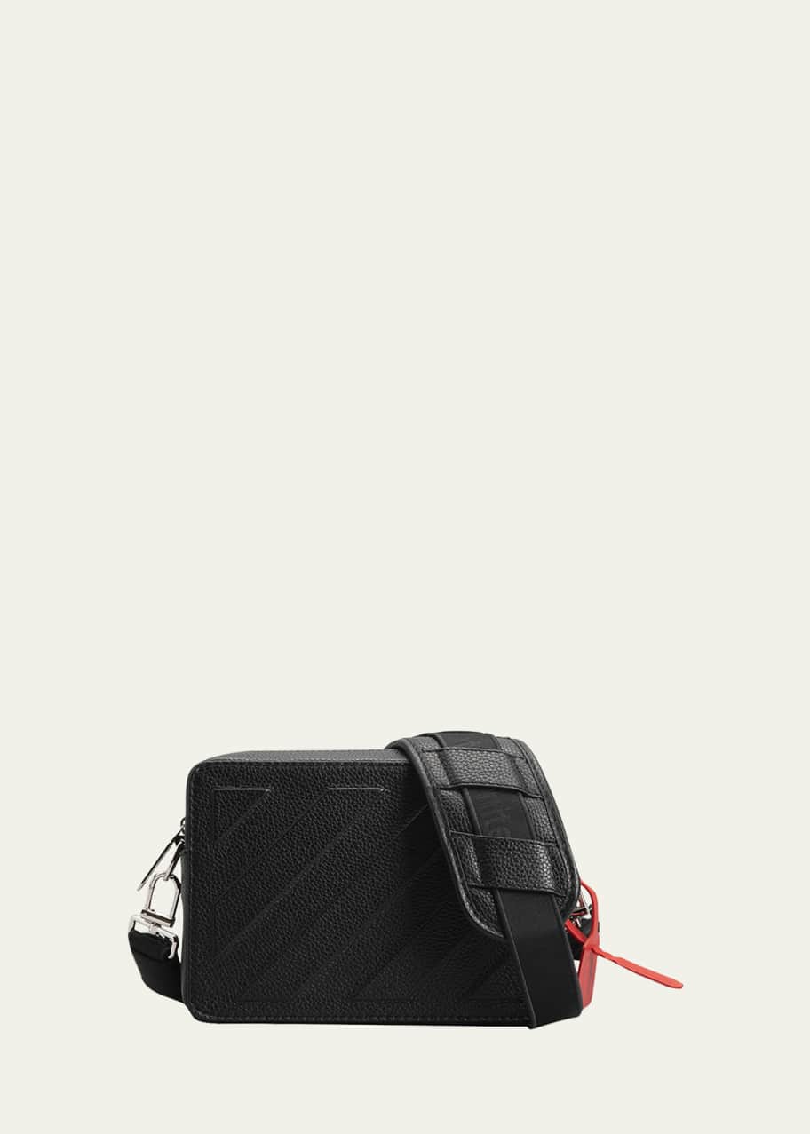 Off-White Men's Binder Leather Crossbody Bag - Bergdorf Goodman