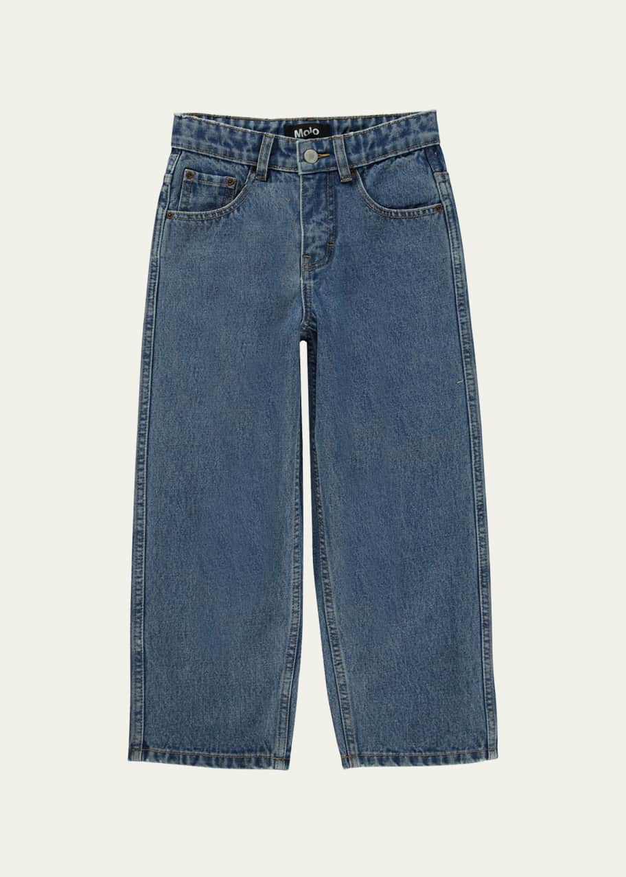 Molo Kid's Aiden Wide Leg Jeans, Size 8-16 - Bergdorf Goodman
