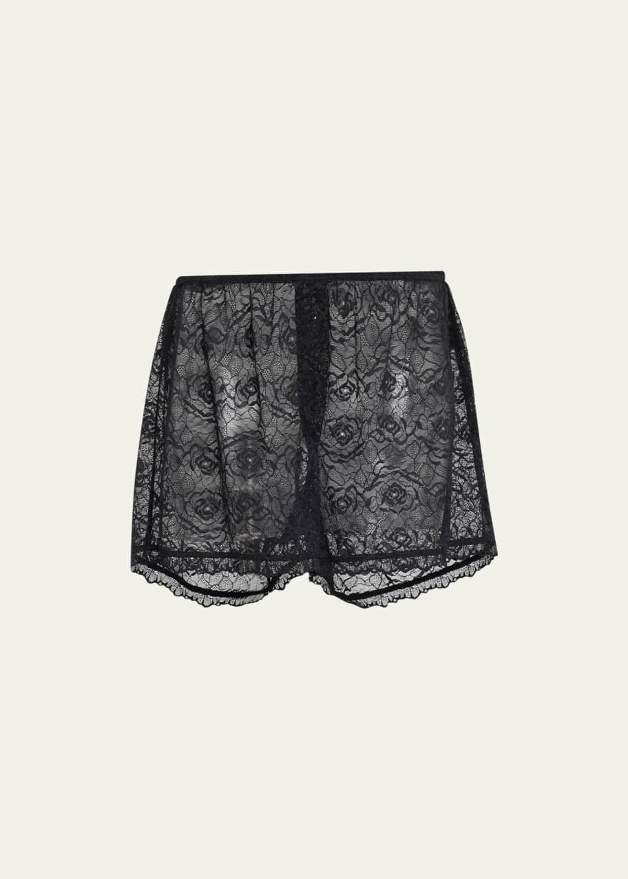 Andine Anji Scalloped Lace Boxers - Bergdorf Goodman