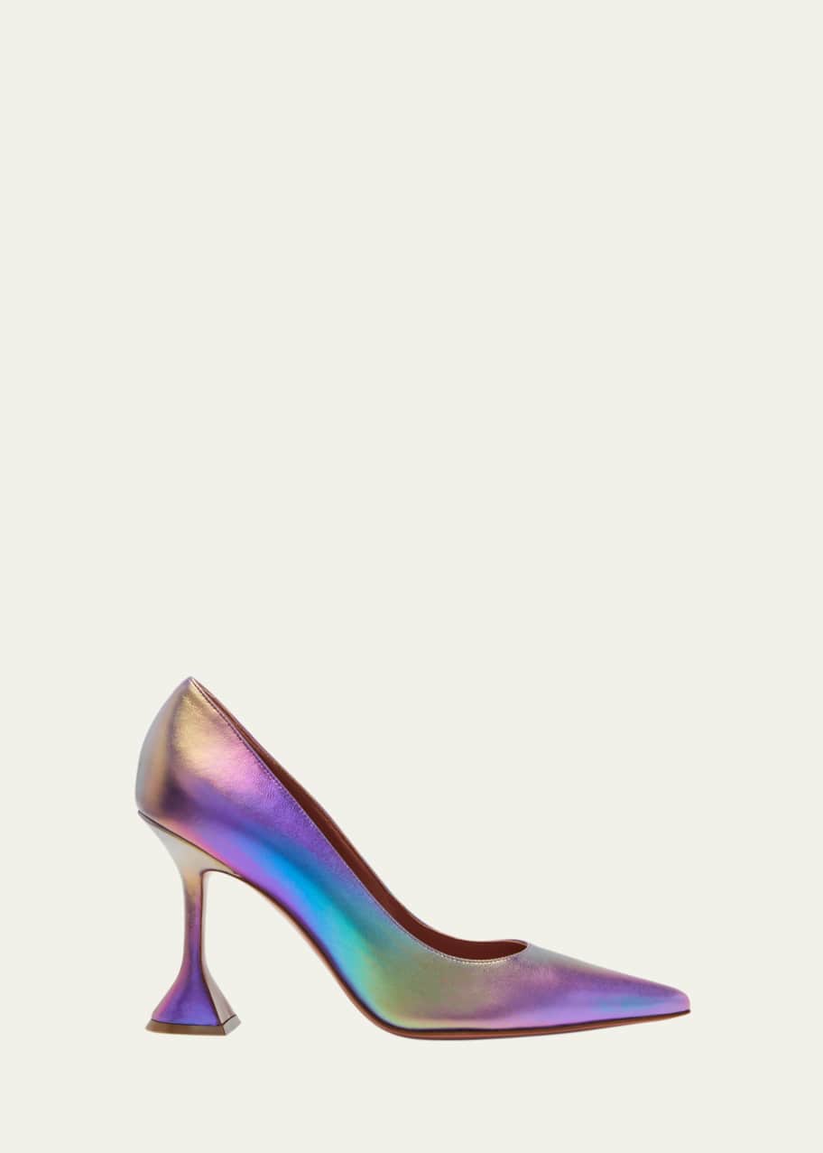 Amina Muaddi Ami Metallic Ombre Pedestal Pumps - Bergdorf Goodman