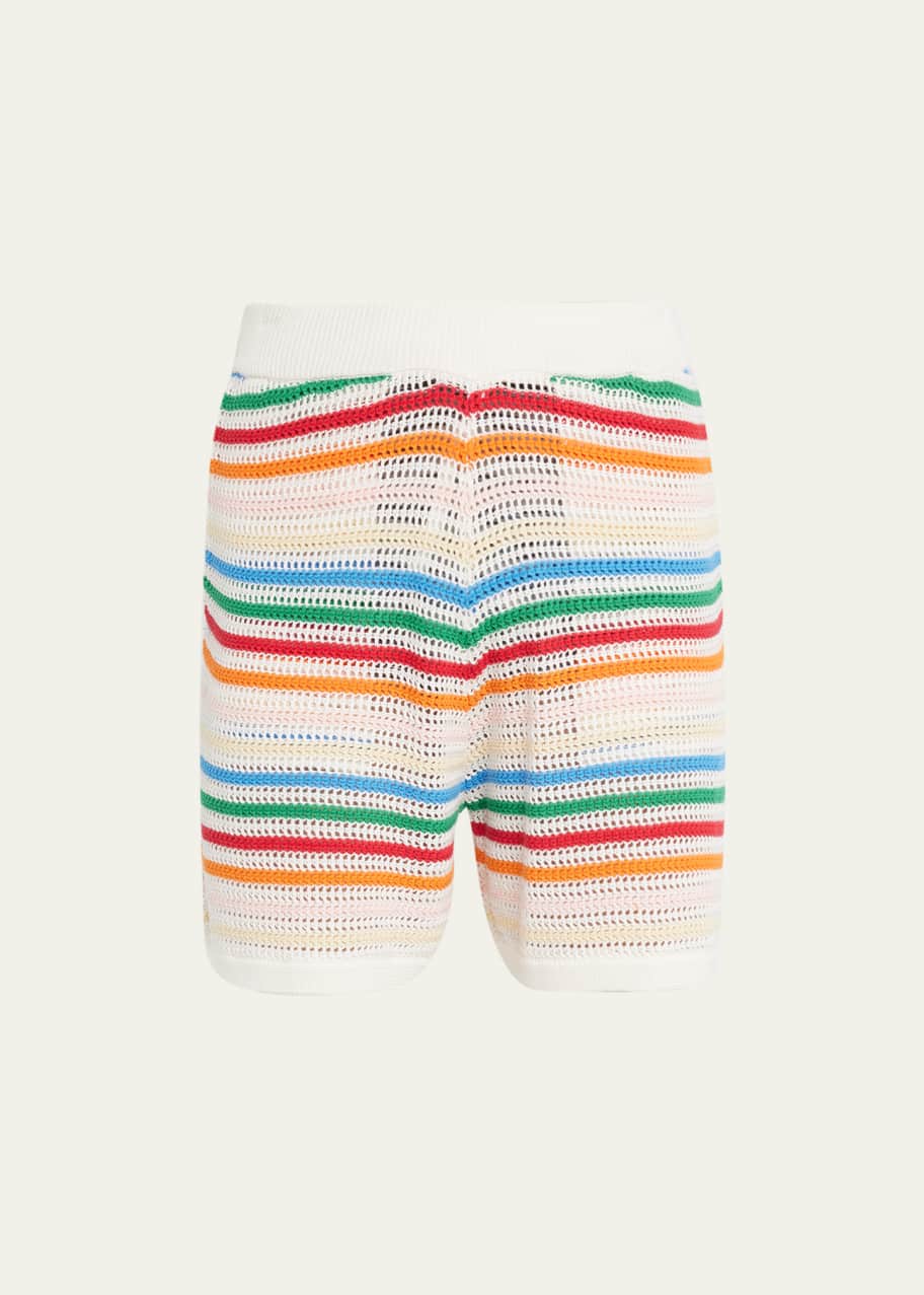 CASABLANCA Men's Rainbow Braid Stripe Shorts - Bergdorf Goodman