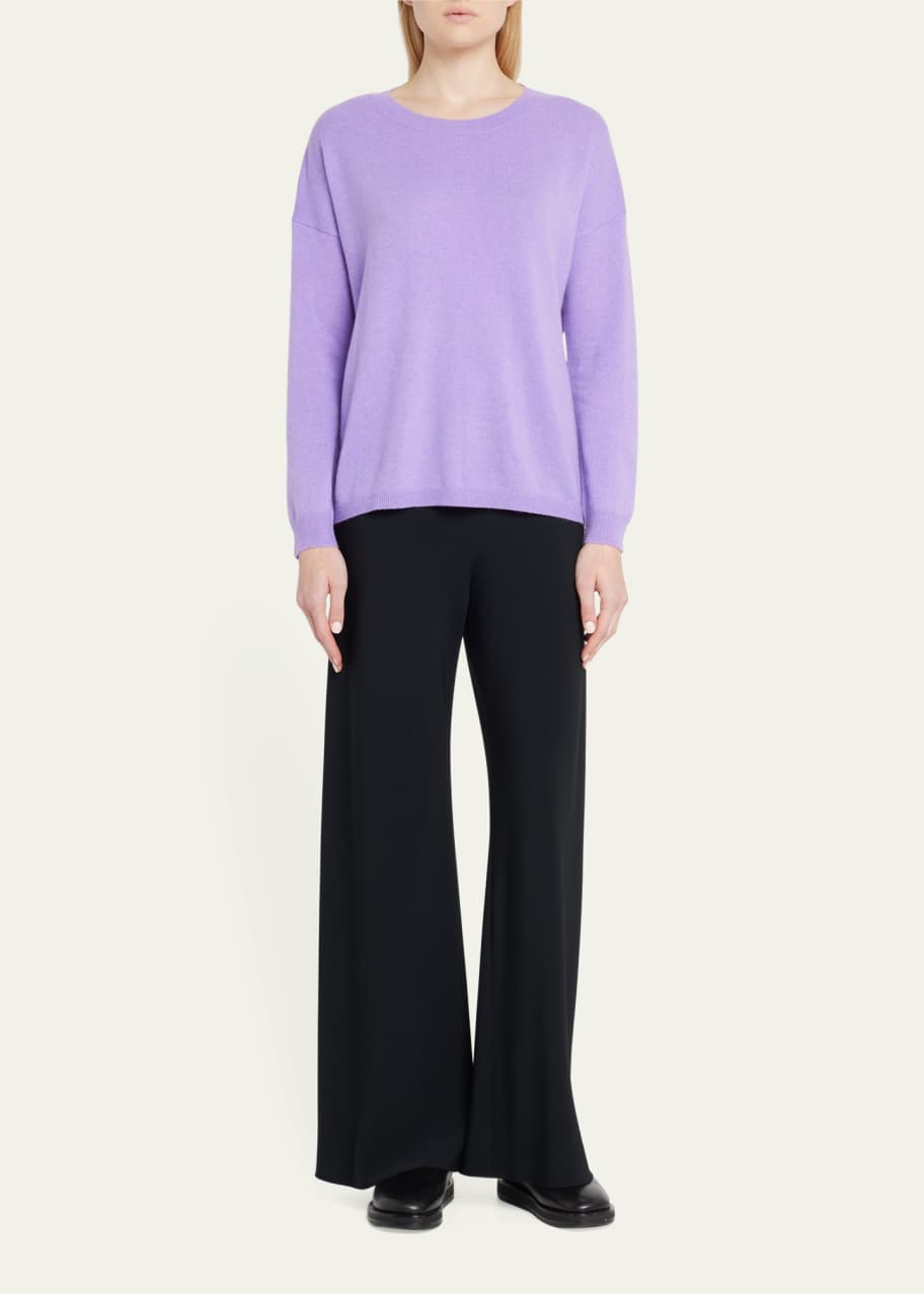 Lisa Yang Dea Cashmere Crewneck Drop-Shoulder Sweater - Bergdorf Goodman