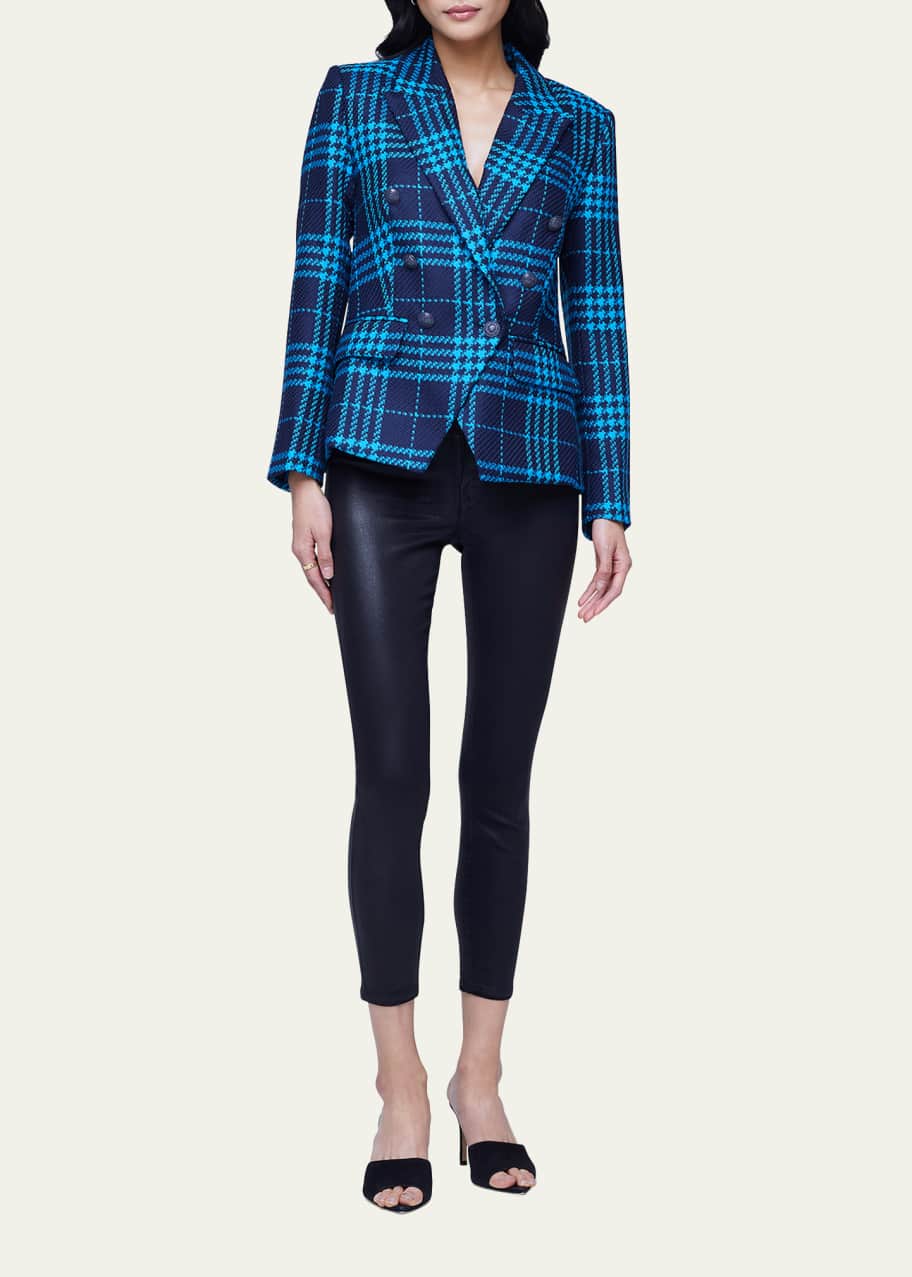 L'Agence Kenzie Double-Breasted Tweed Blazer - Bergdorf Goodman