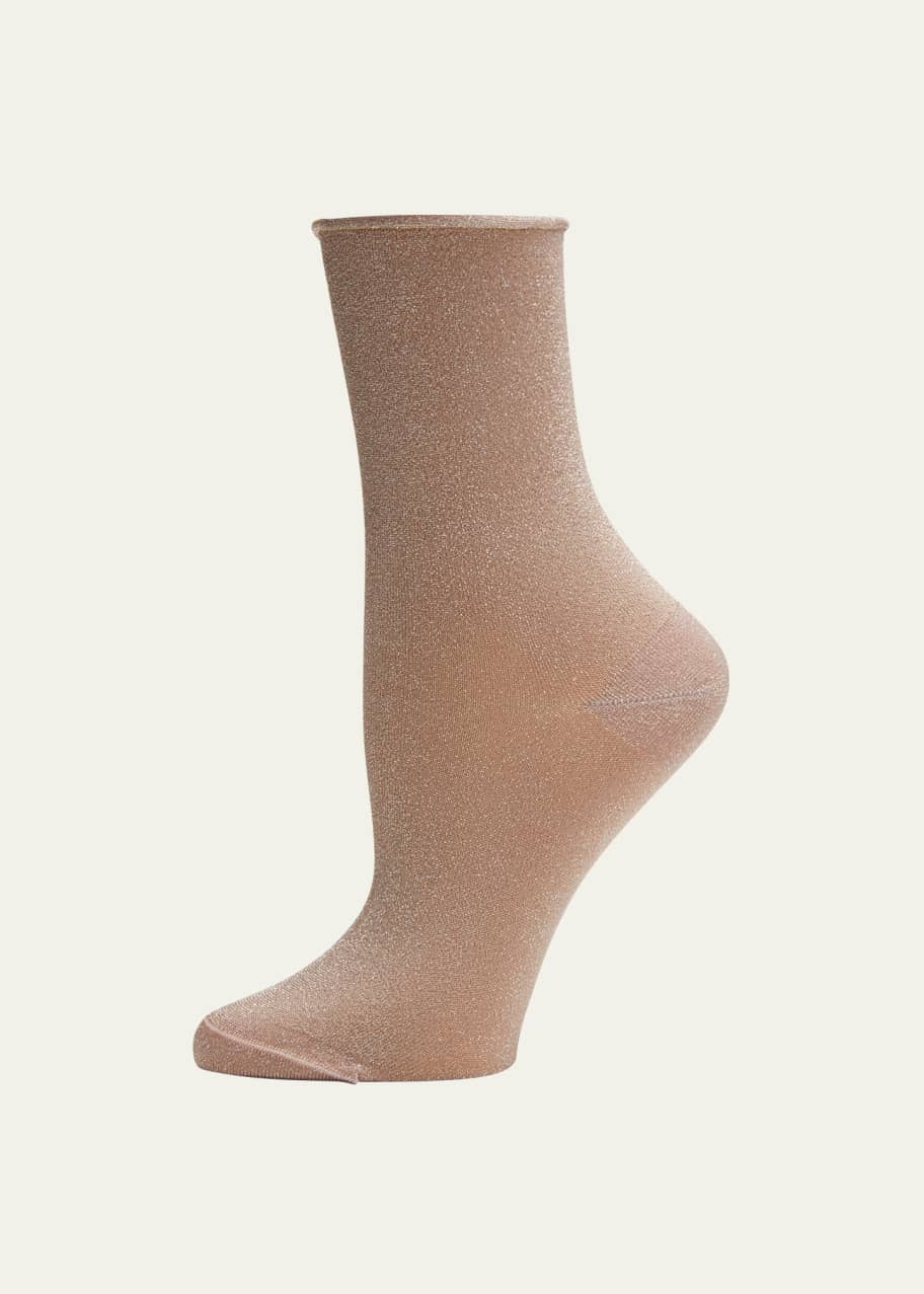 Maria La Rosa Lure Rolled-Cuff Crew Socks - Bergdorf Goodman
