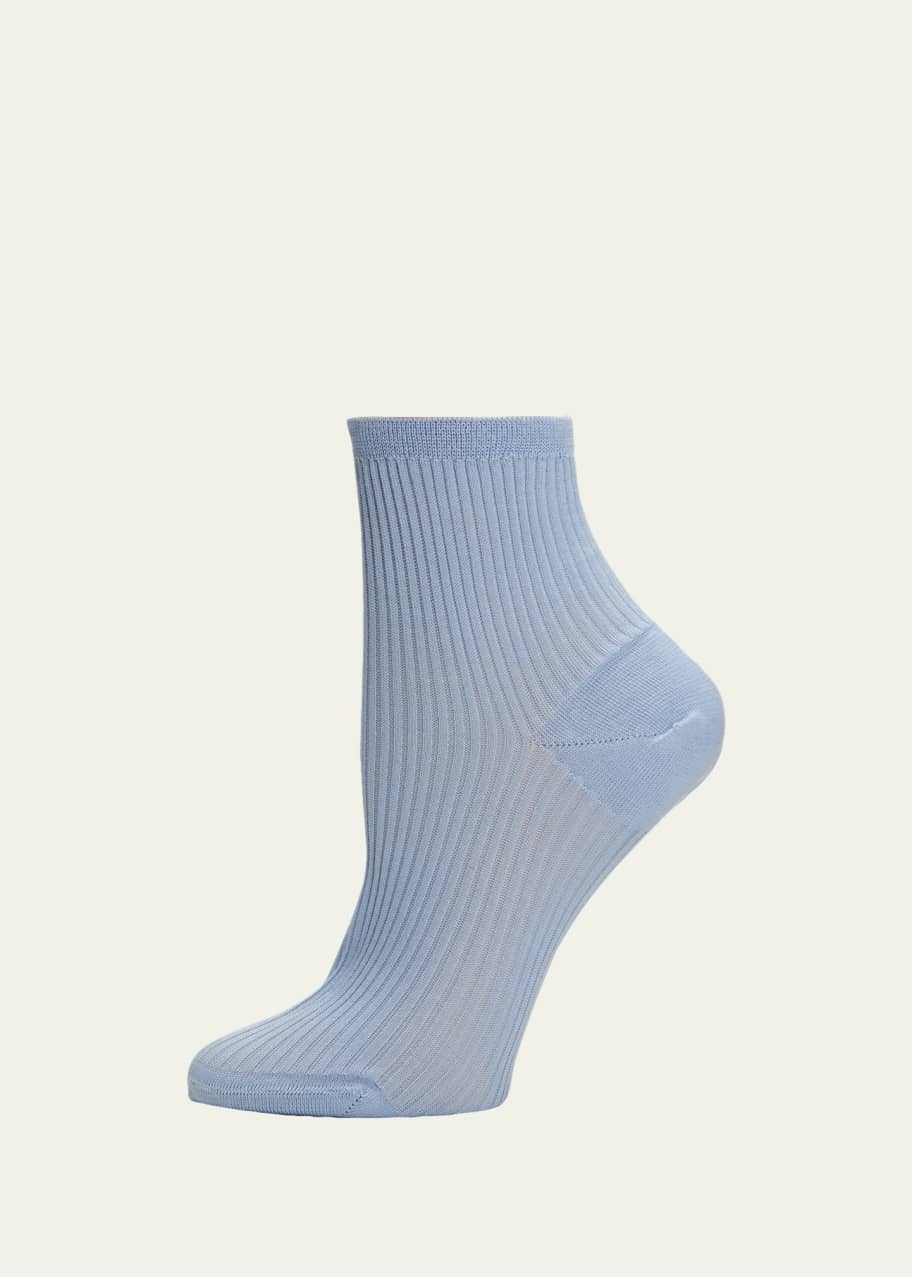 Maria La Rosa Ribbed Short Crew Socks - Bergdorf Goodman