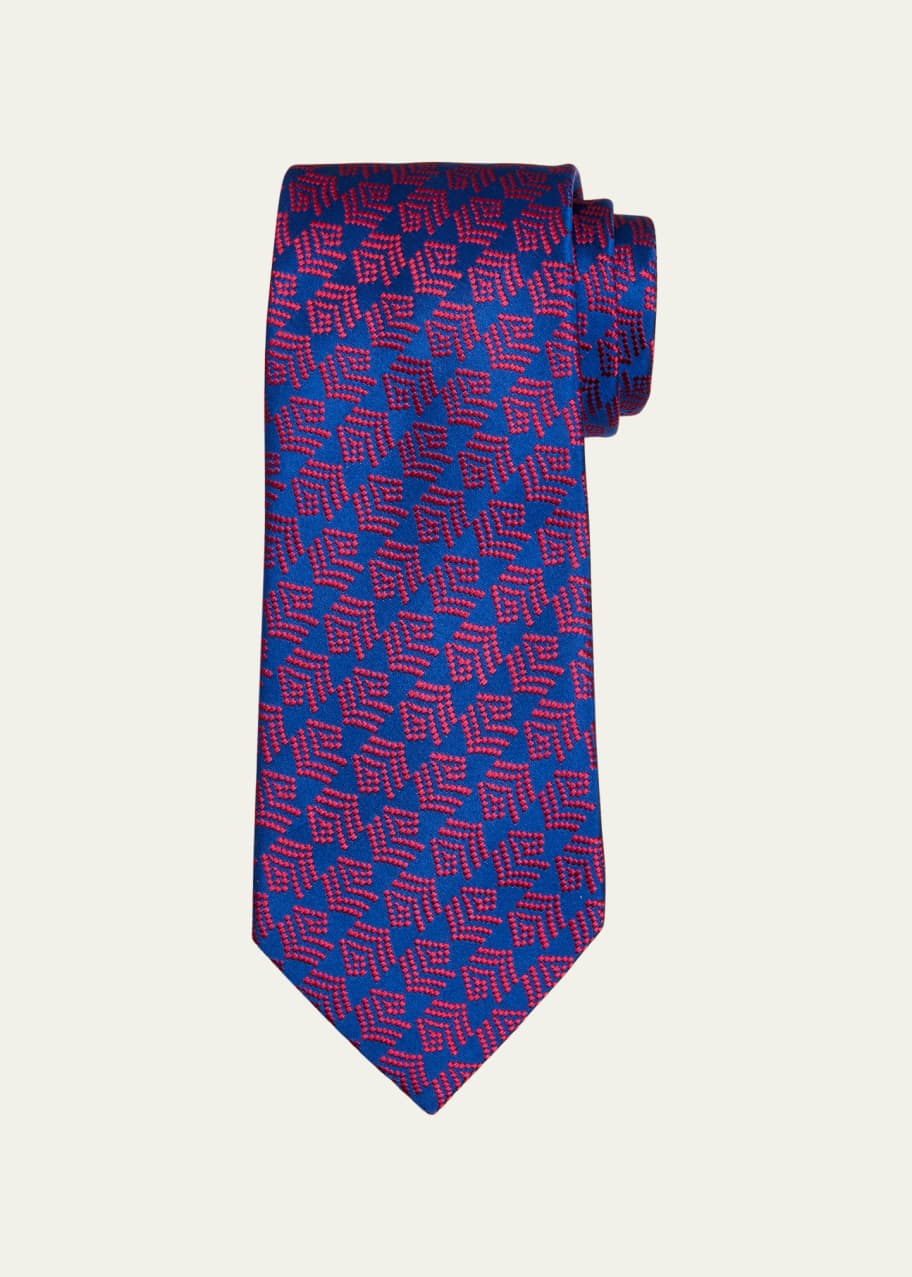 Charvet Men's Woven Silk Geometric Tie - Bergdorf Goodman Charvet Men's Woven Silk Geometric Tie - Bergdorf Goodman