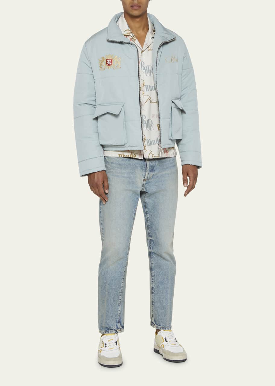 Rhude Men's Championnat Embroidered Puffer Jacket - Bergdorf Goodman