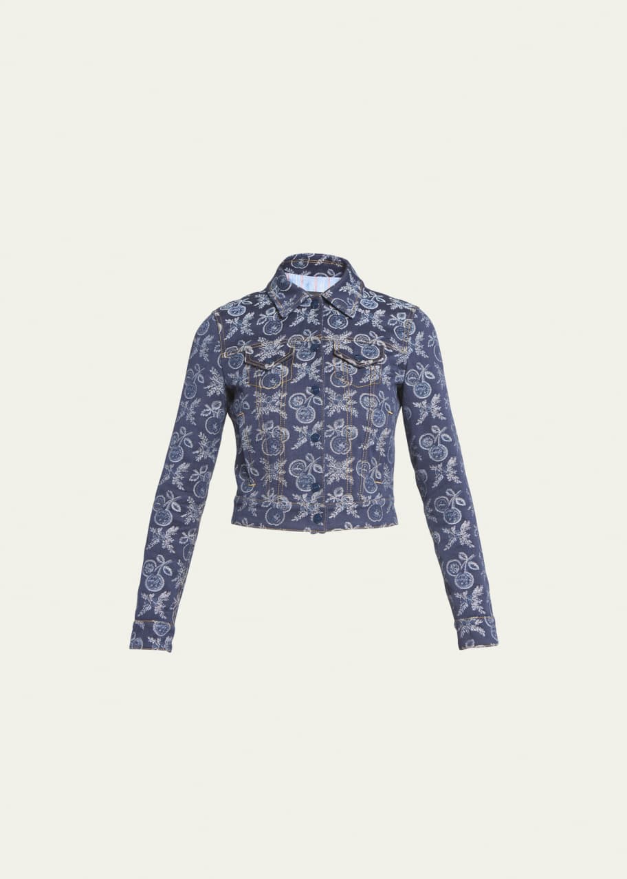Etro Printed Denim Jacket - Bergdorf Goodman