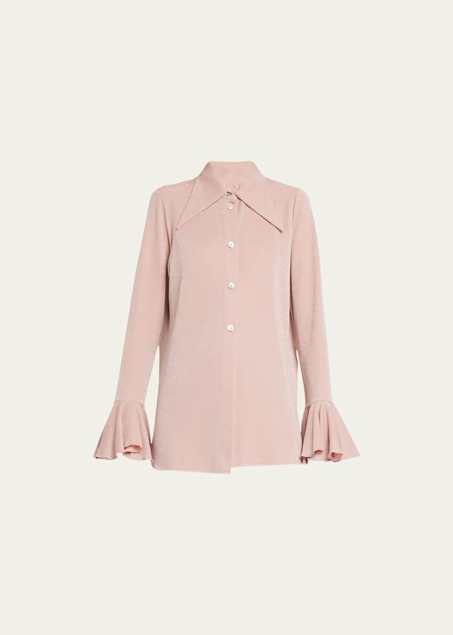 Sleeper Shimmer Flare Lounge Suit - Bergdorf Goodman