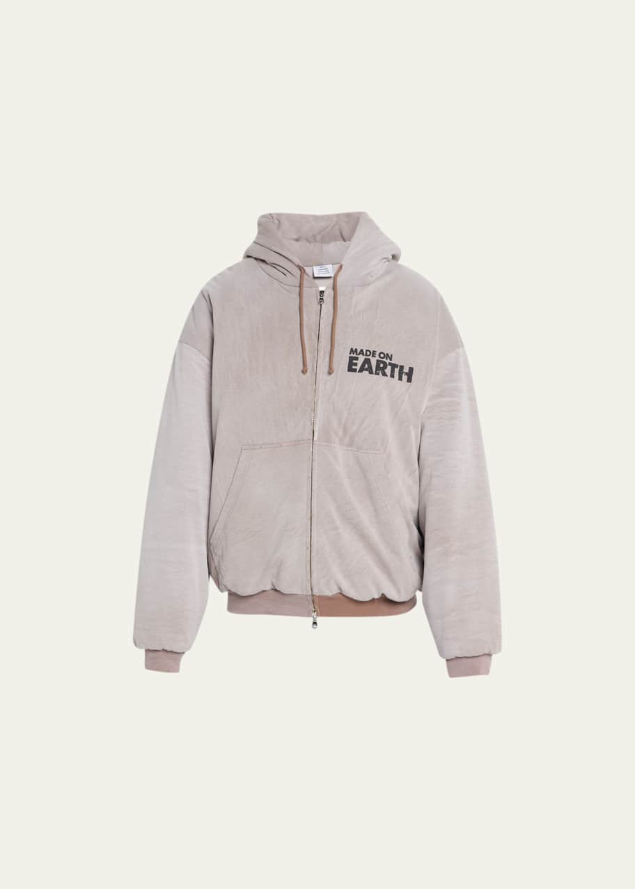 Vetements Men's Made On Earth Faded Terry Jacket - Bergdorf Goodman