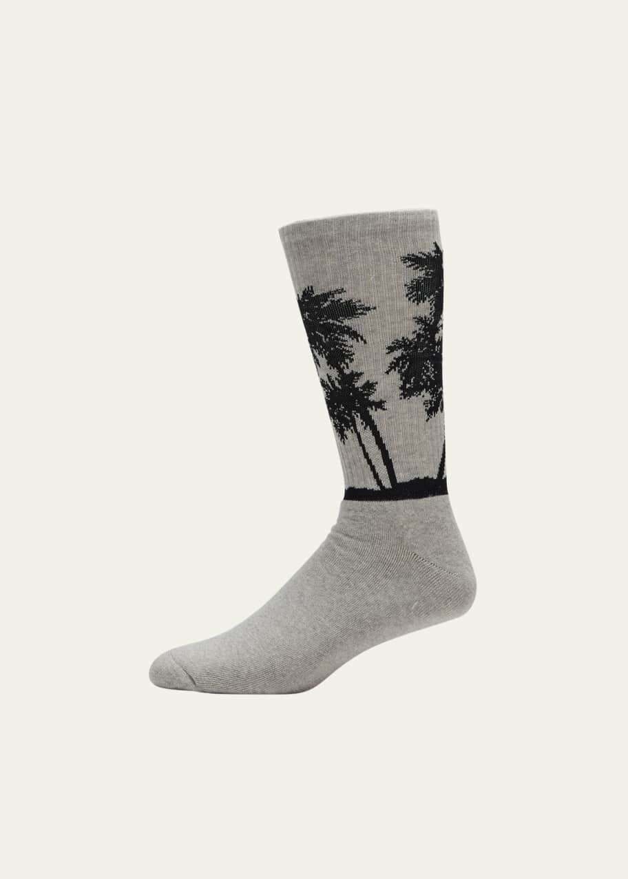 Palm Angels Men's Palms Shadow Crew Socks - Bergdorf Goodman