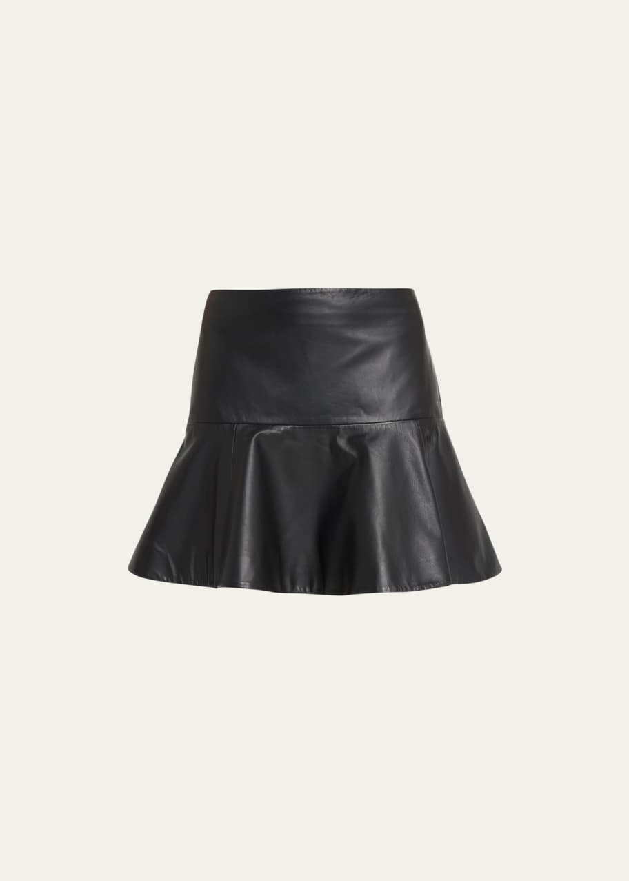 Proenza Schouler White Label Leather Ruffle Mini Skirt - Bergdorf Goodman