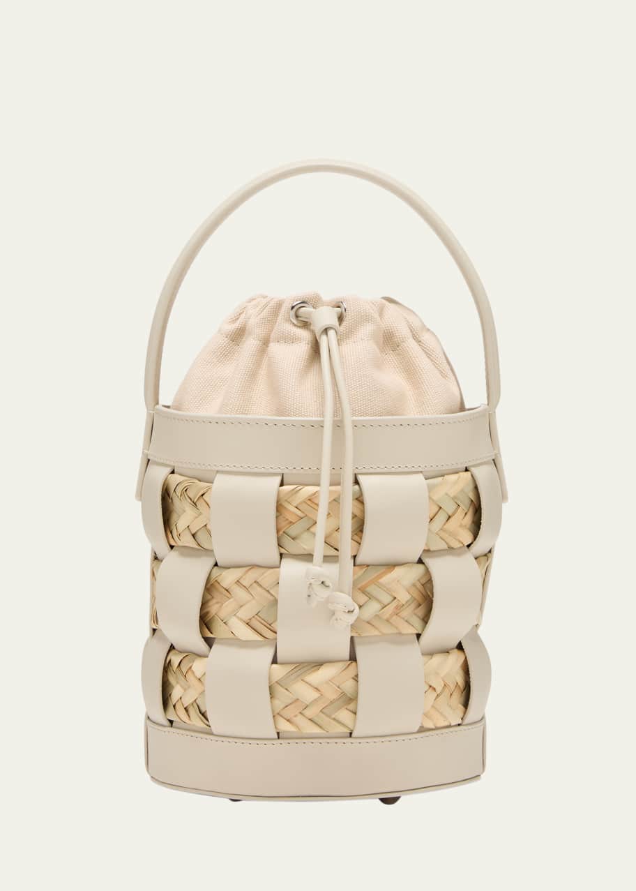 HEREU Galleda Small Woven Straw Bucket Bag - Bergdorf Goodman