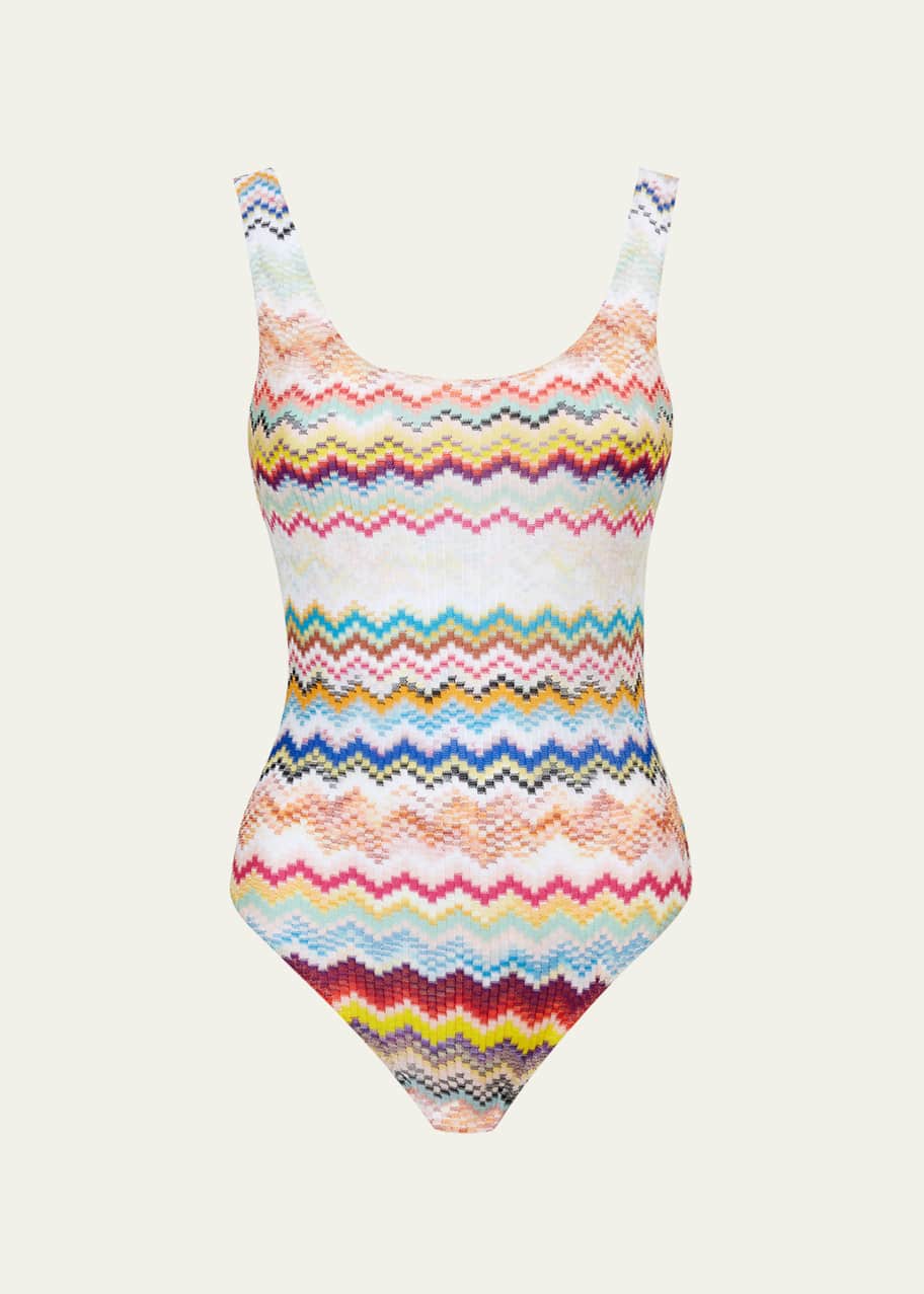 Missoni Multicolored Zig-Zag One-Piece Swimsuit - Bergdorf Goodman Missoni Multicolored Zig-Zag One-Piece Swimsuit - Bergdorf Goodman