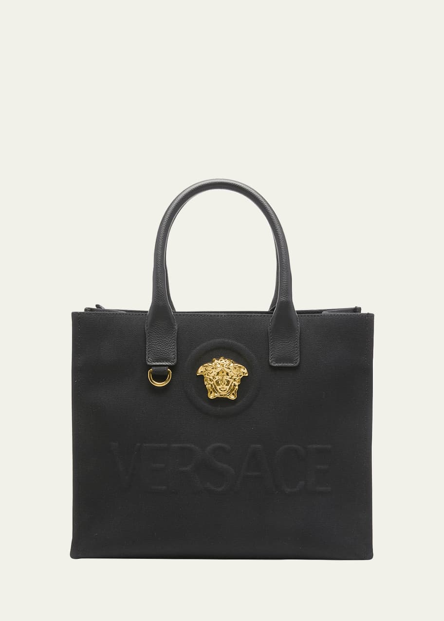 Versace La Medusa Mini Canvas Tote Bag - Bergdorf Goodman