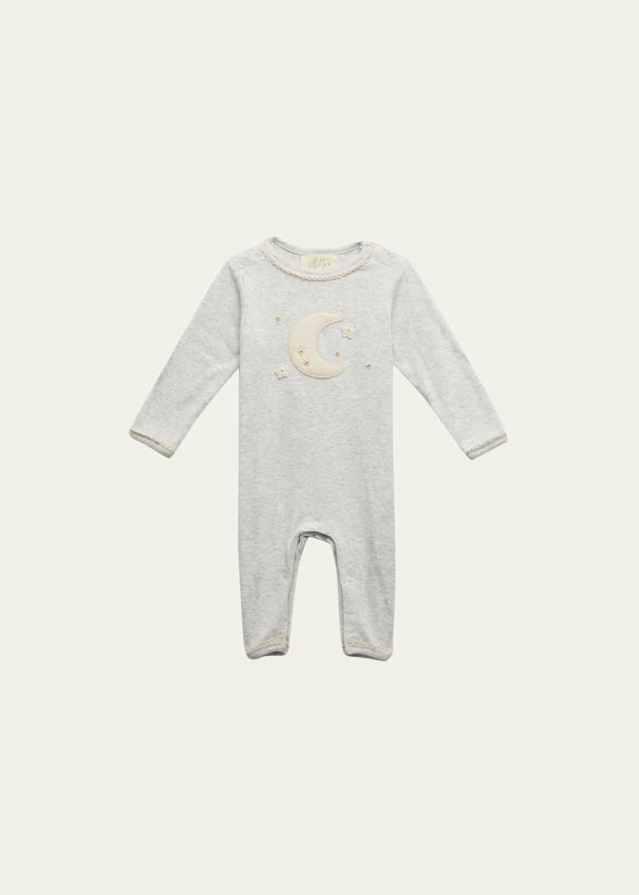 Albetta Kid's Moon & Stars Crotched Playsuit, Size Newborn-12M ...