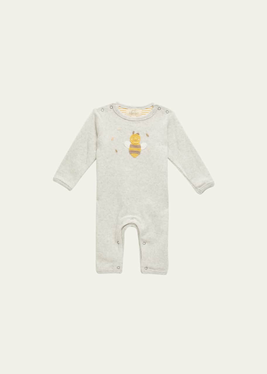 Albetta Kid's Crotched Bee Applique Playsuit, Size Newborn-12M ...