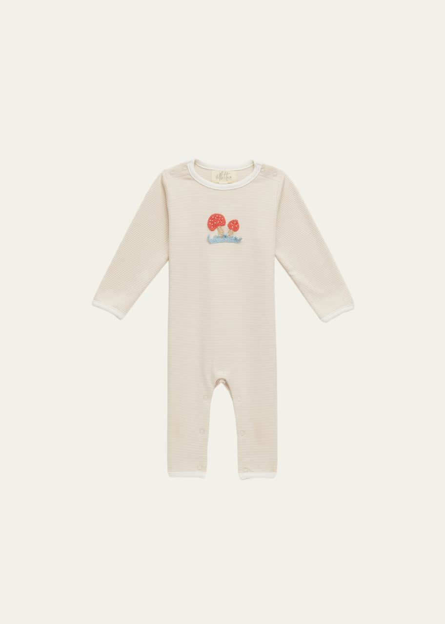 Albetta Kid's Toadstool Crochet Mushroom Applique Playsuit, Size ...