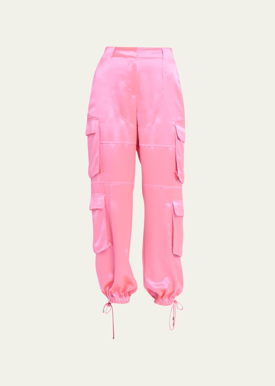Retrofete Portela Silky Drawstring-Cuff Cargo Pants - Bergdorf Goodman