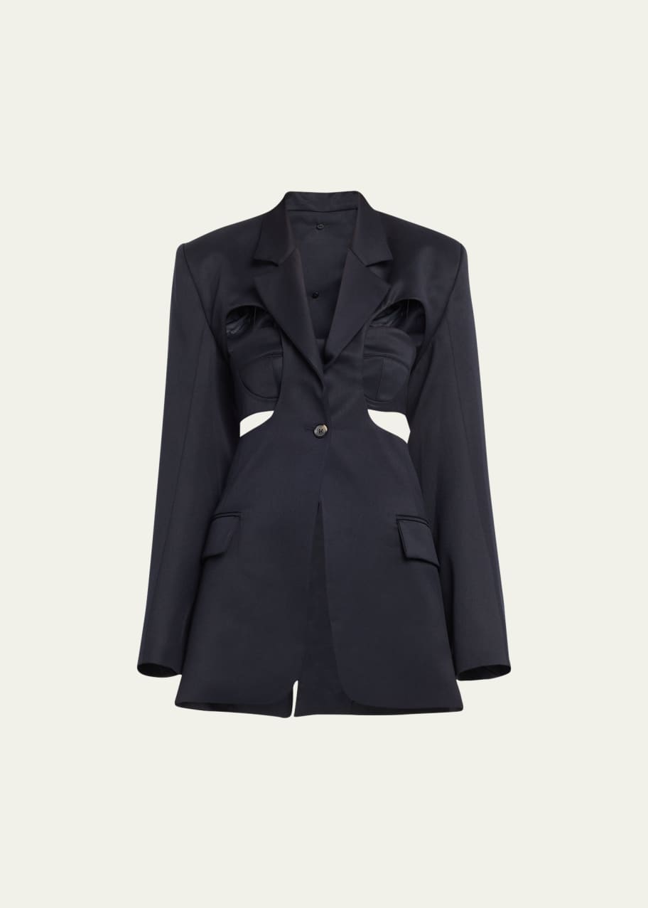 Rokh Bra Detailed Fitted Blazer - Bergdorf Goodman