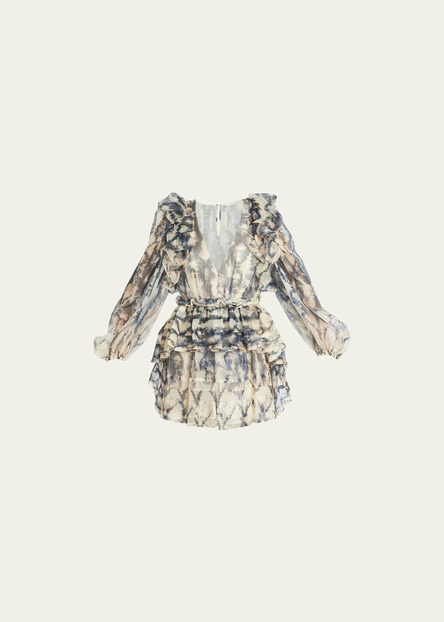 Ulla Johnson Adelaide Puff-Sleeve Silk Organza Mini Dress - Bergdorf Goodman