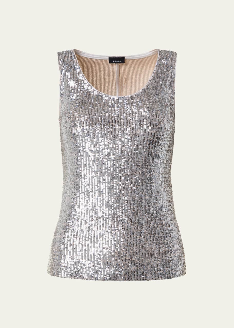 Akris Sequined Tank Top - Bergdorf Goodman